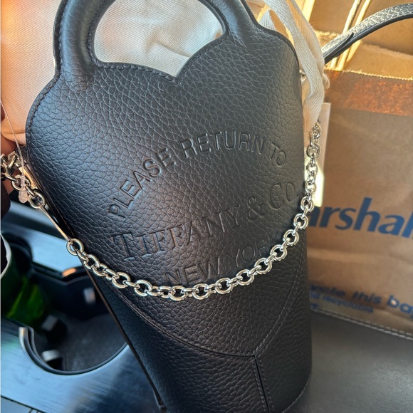 Tiffany & Co. | Bags | Tiffany Co Black Leather Chain Bag | Poshmark
